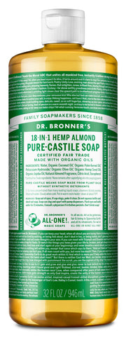 Buy Almond Castile Soap - Liquid Wash for Face, Body, Home & More – Dr ...