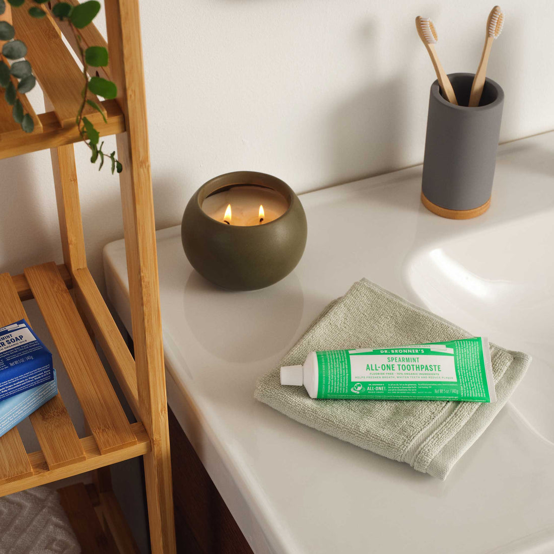 Spearmint All-One Fluoride-free, Natural Toothpaste | Dr. Bronner's