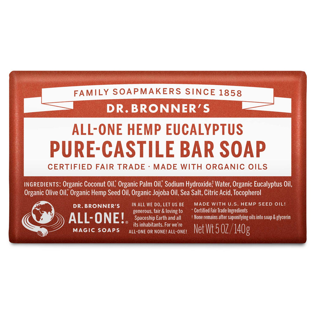 Eucalyptus Pure-Castile Bar Soap with Organic Ingredients | Dr. Bronner's