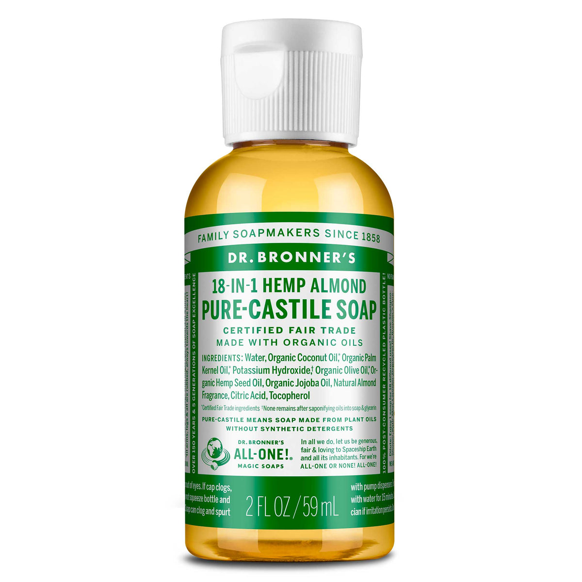 Buy Almond Castile Soap - Liquid Wash for Face, Body, Home & More – Dr ...