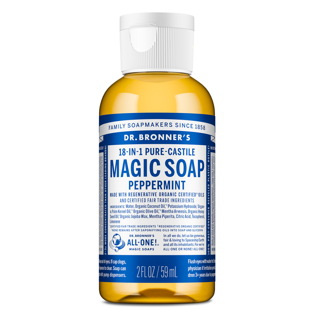Buy Peppermint Castile Soap - Liquid Wash for Body, Home & More – Dr ...