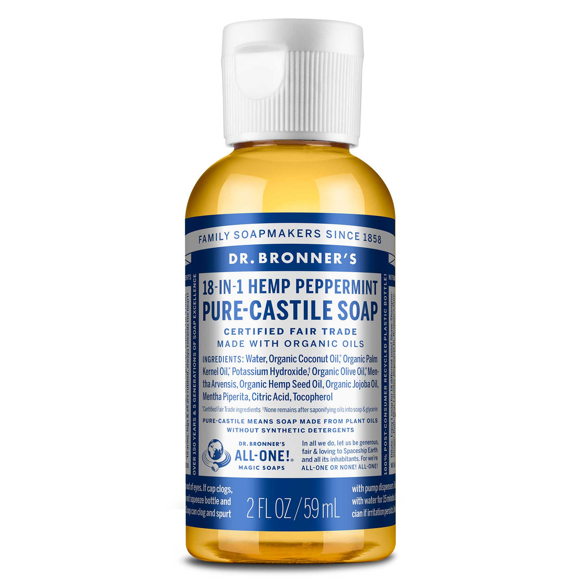 Buy Peppermint Castile Soap - Liquid Wash for Body, Home & More – Dr ...
