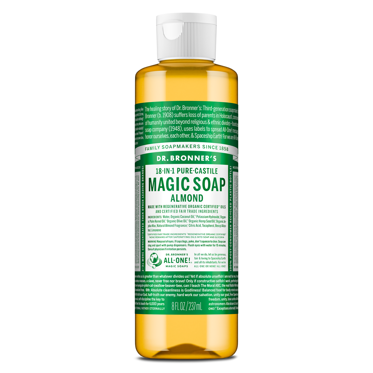 Buy Almond Castile Soap - Liquid Wash for Face, Body, Home & More – Dr ...