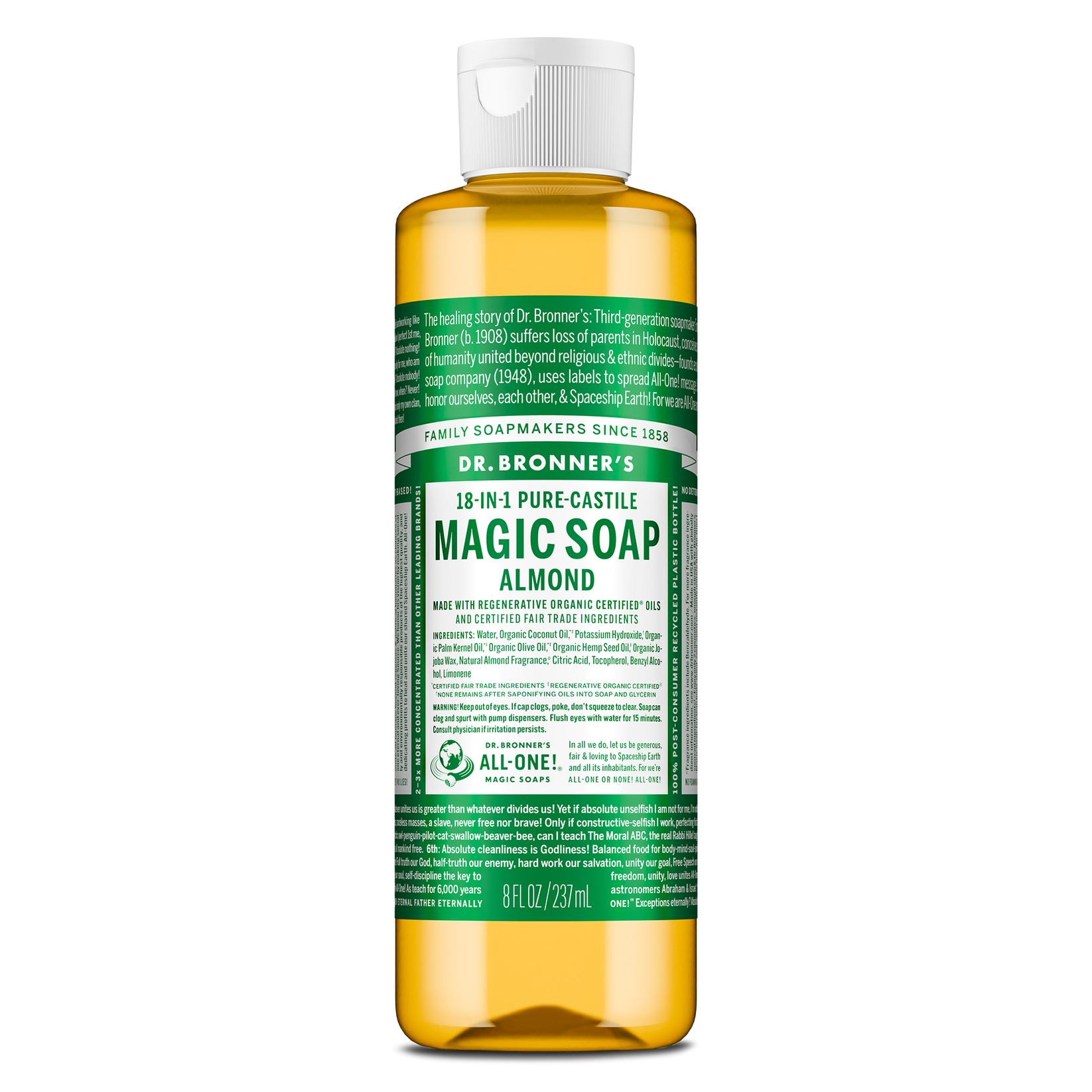 Buy Almond Castile Soap - Liquid Wash for Face, Body, Home & More – Dr ...