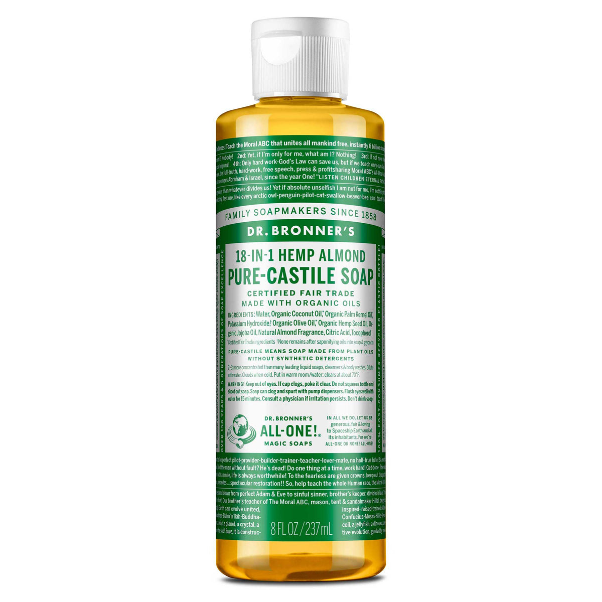 Buy Almond Castile Soap - Liquid Wash for Face, Body, Home & More – Dr ...