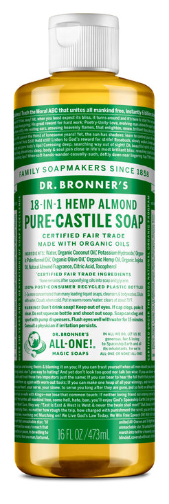 Buy Almond Castile Soap - Liquid Wash for Face, Body, Home & More – Dr ...