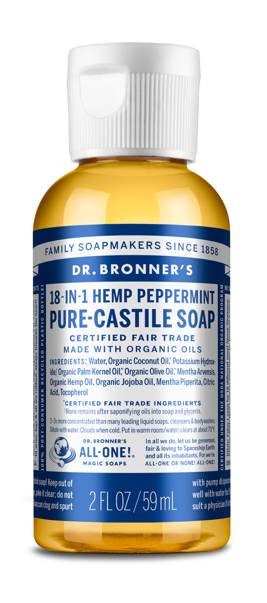 Buy Peppermint Castile Soap - Liquid Wash for Body, Home & More – Dr ...